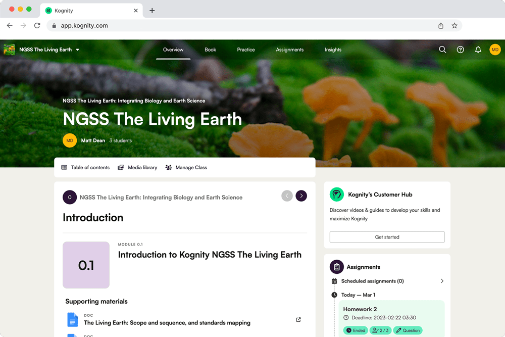 Digital High School Science Curriculum Resource - Kognity