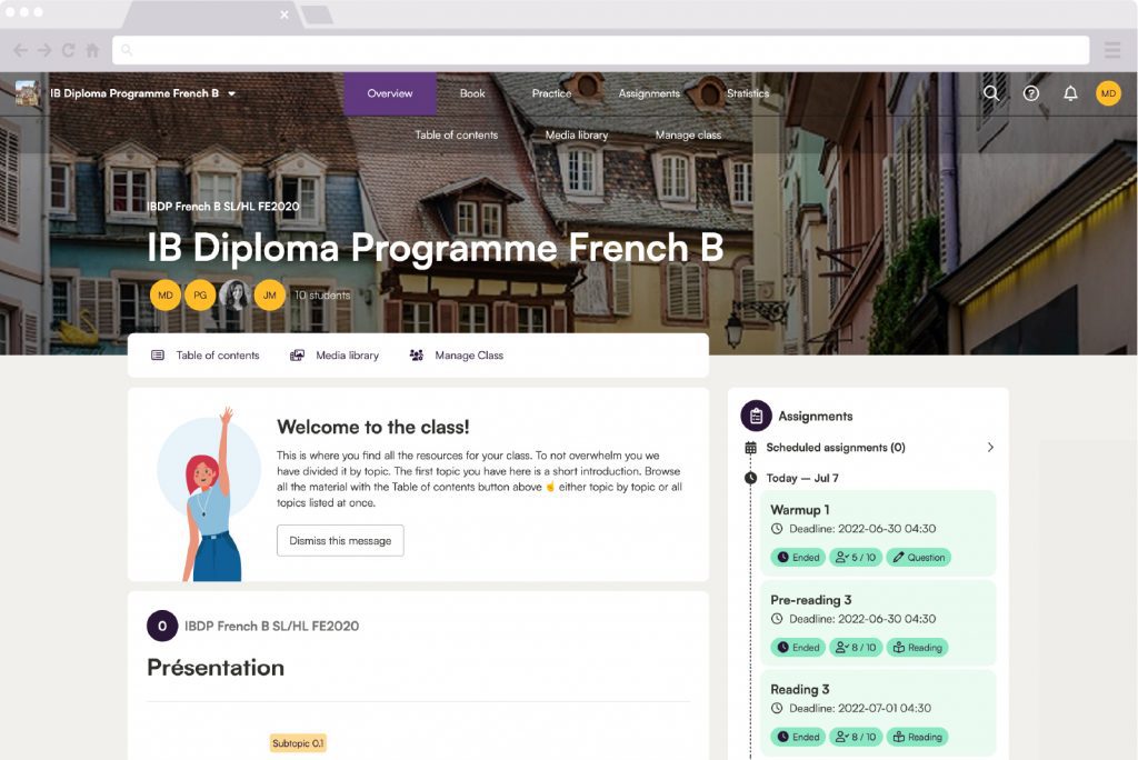 IB DP French B teaching resource - Kognity
