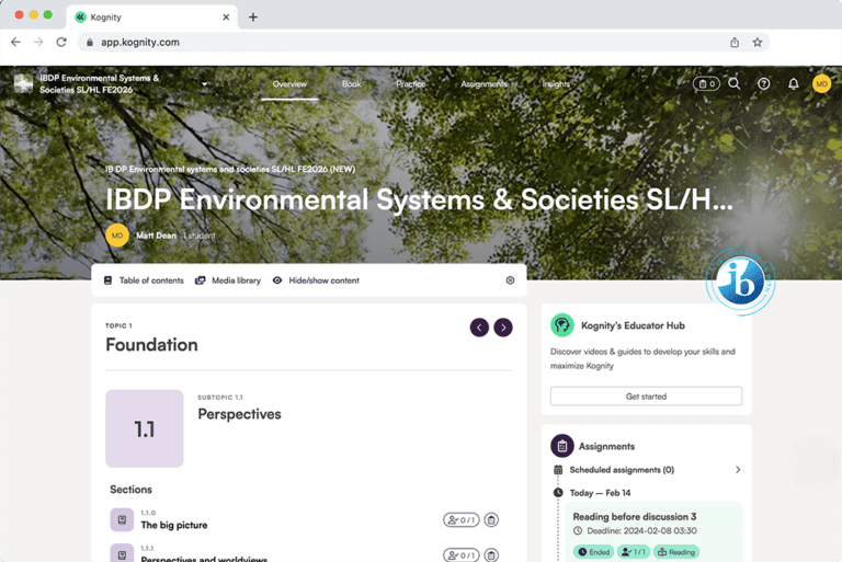IB DP Environmental Systems & Societies digital book - Kognity