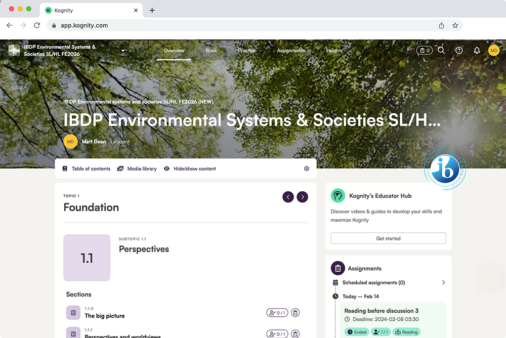 IB DP Environmental Systems & Societies digital book - Kognity