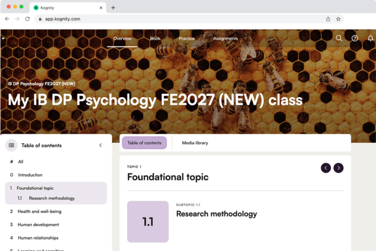IB DP Psychology interactive textbook & assessment tool - Kognity