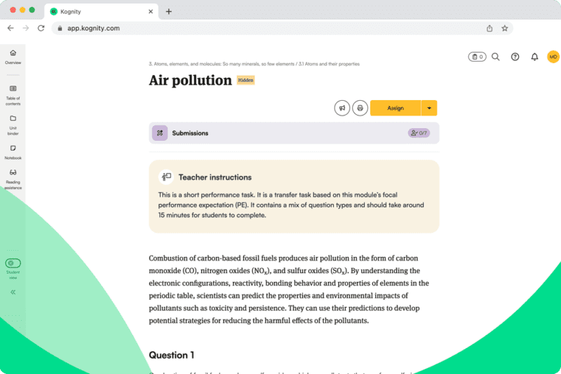 NGSS High School Chemistry Curriculum - Kognity